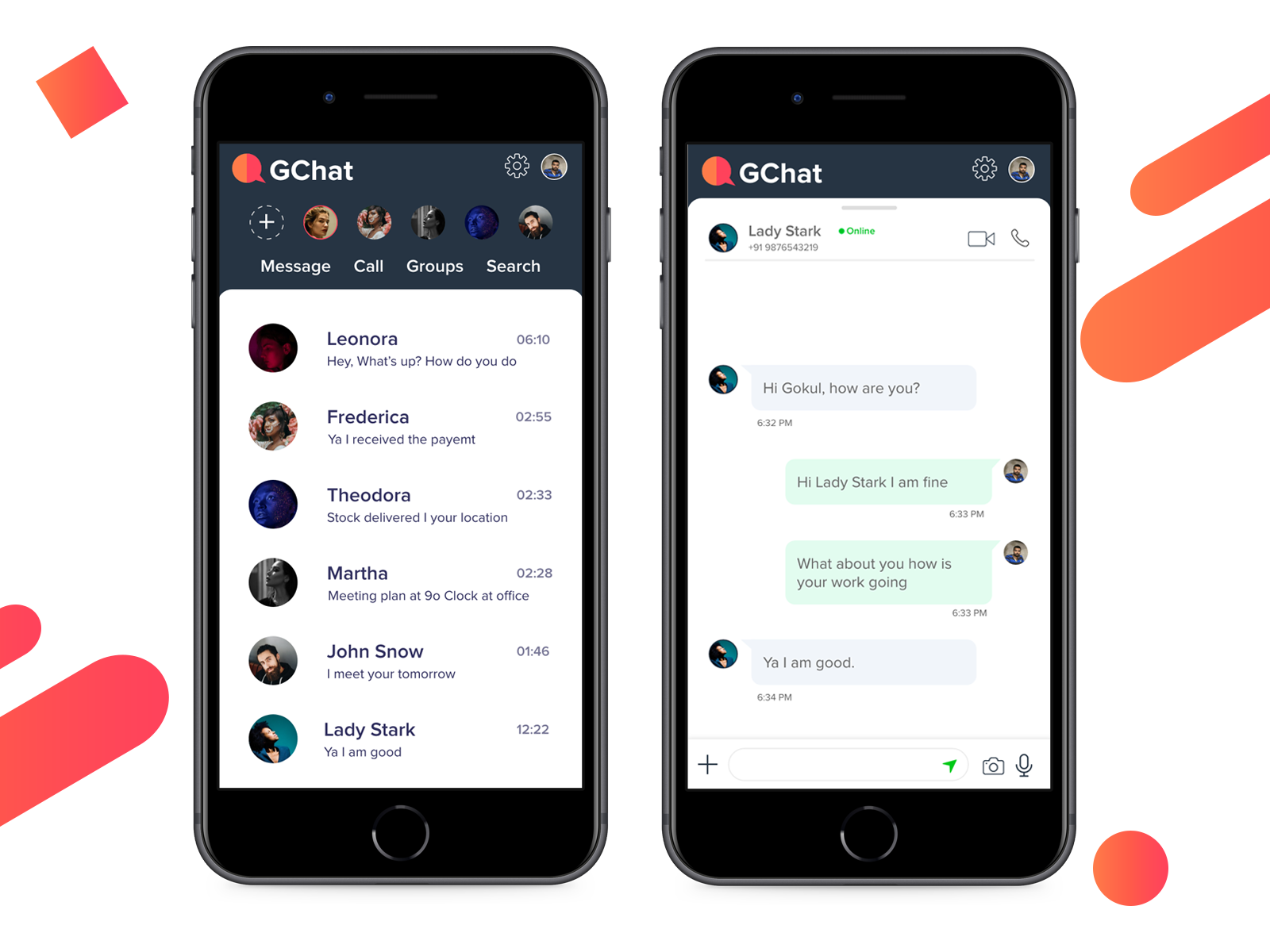 Chat Screen by Gokulakrishnan.S on Dribbble