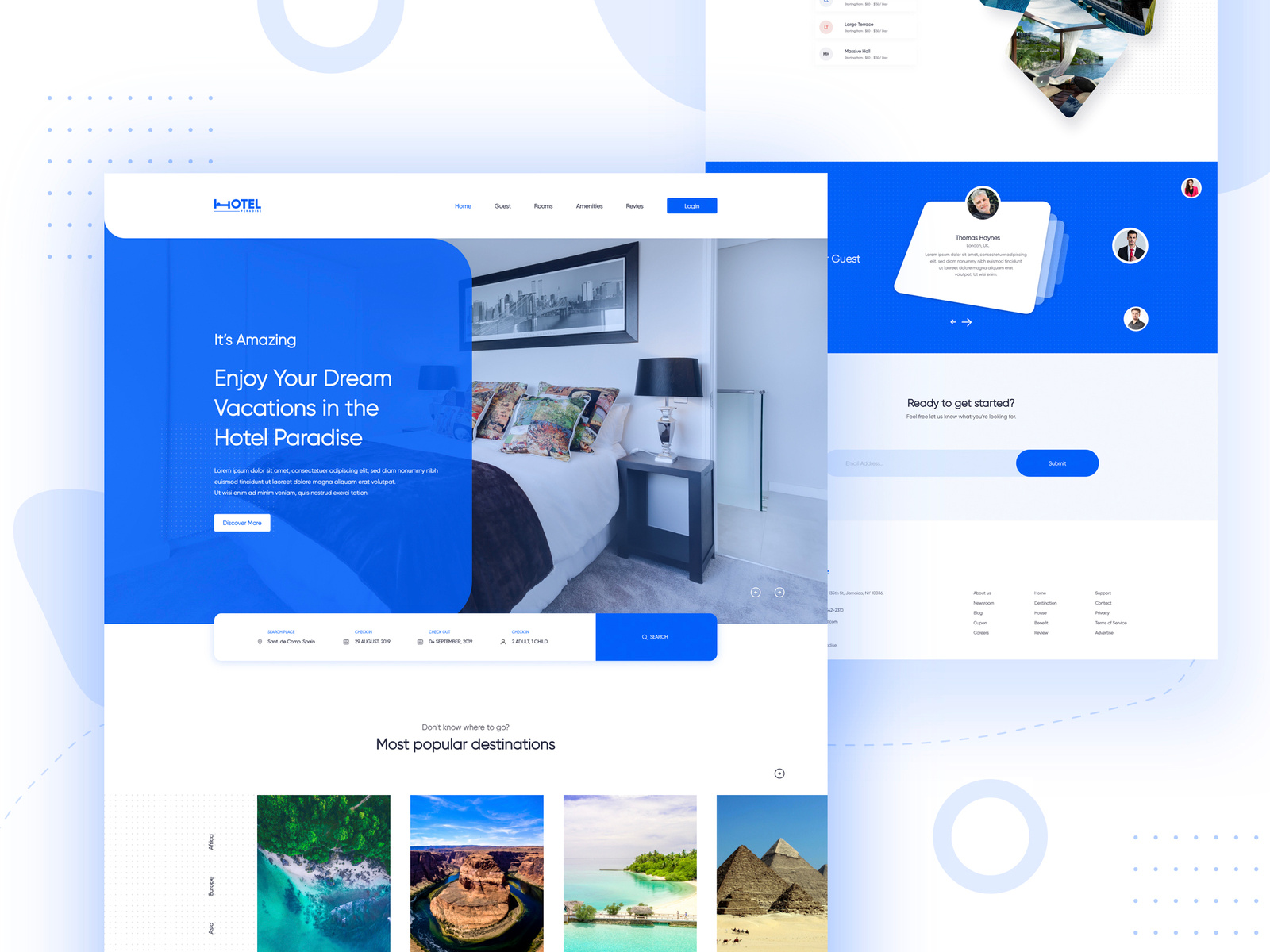Web UI-Hotel Landing Page by Rasel A. on Dribbble
