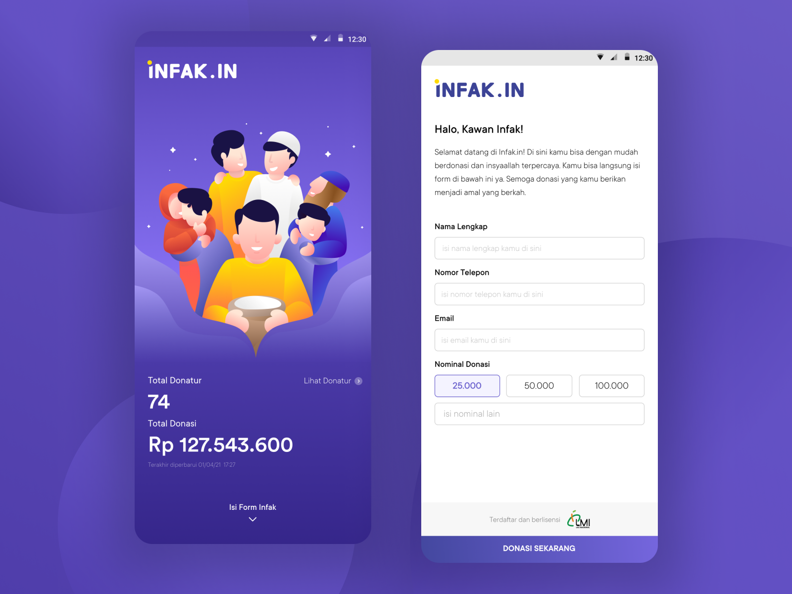 Infakin Mobile Web Landing Page by Galang Dayu Nugraha on Dribbble