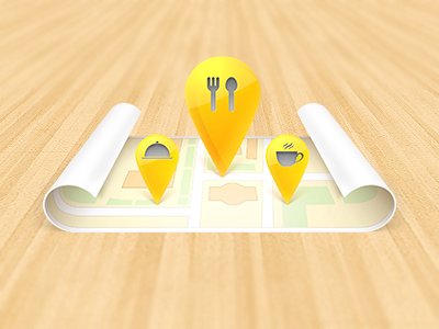 Food map by Ilya Chikunov on Dribbble