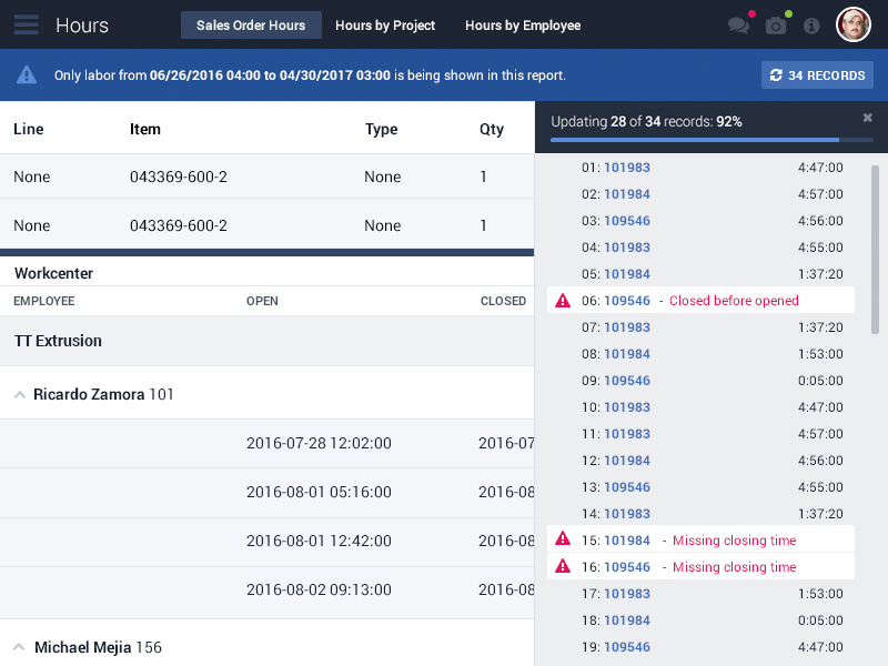 Employee Hours Report by ERA404 on Dribbble
