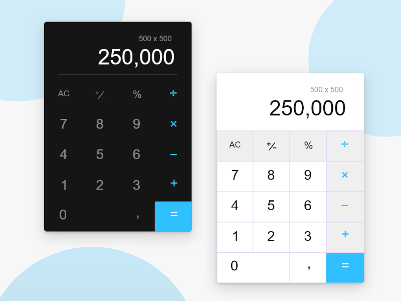 Calculator - DailyUI #004 by Doa'a on Dribbble