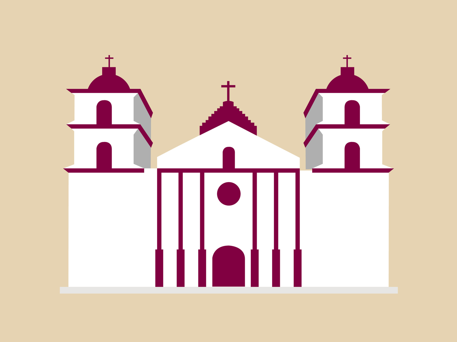 Old Mission Santa Barbara by Mathew on Dribbble