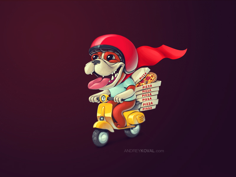 Delivery Dog by Andrey Koval on Dribbble