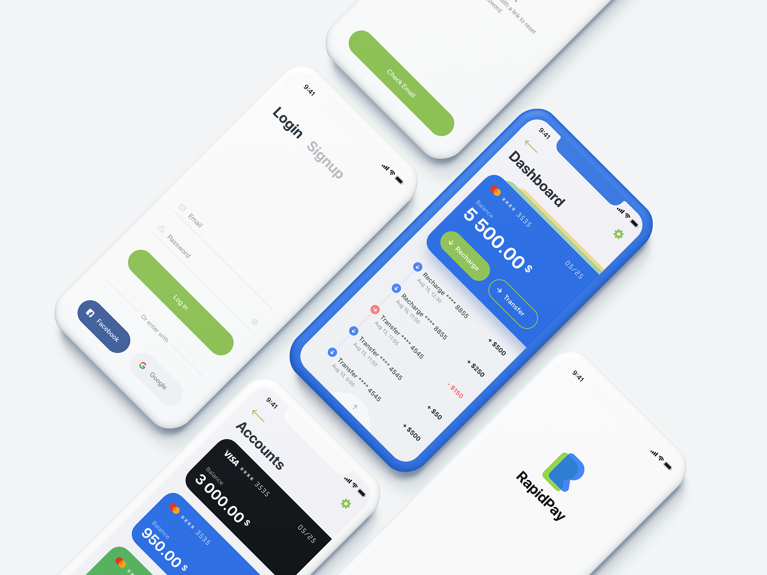 RapidPay App by Vitaliy Olenyak on Dribbble