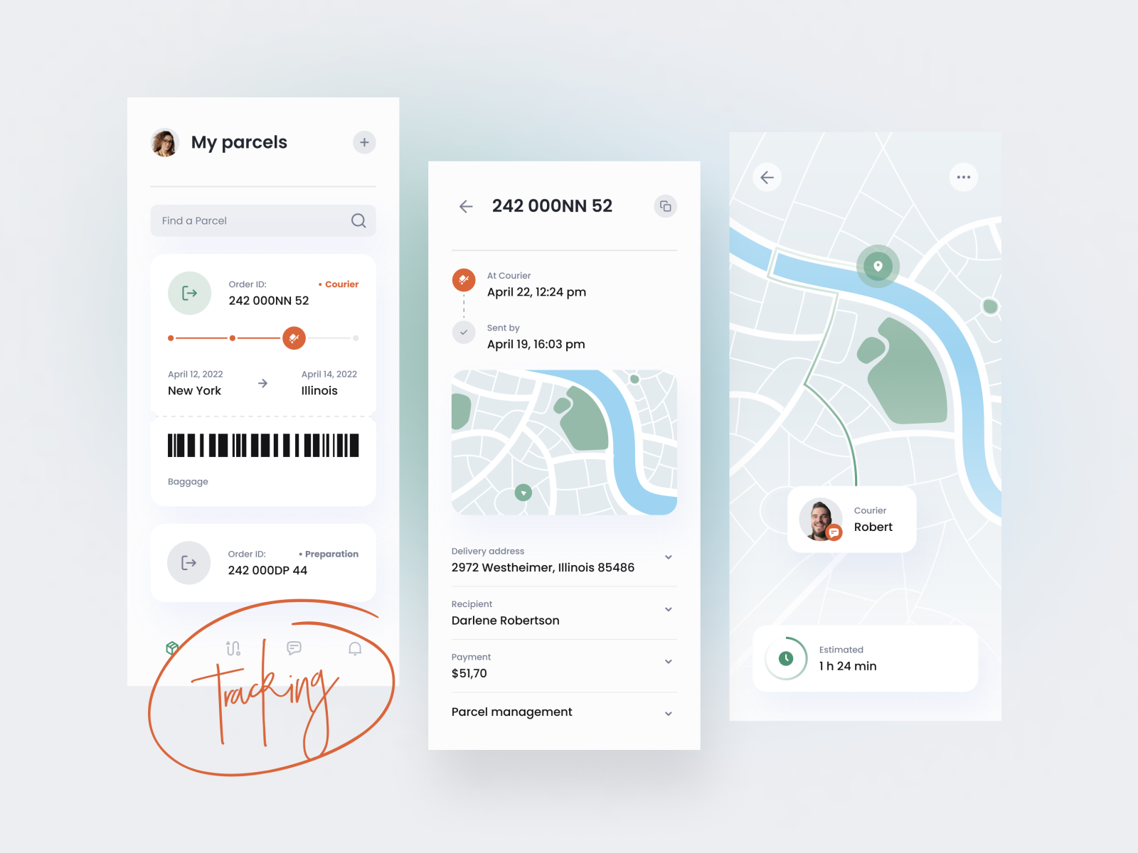 Parcel Tracking by Igor for Dinarys on Dribbble
