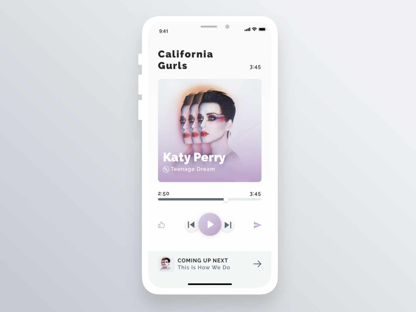 Plain and simple music player by Tim on Dribbble
