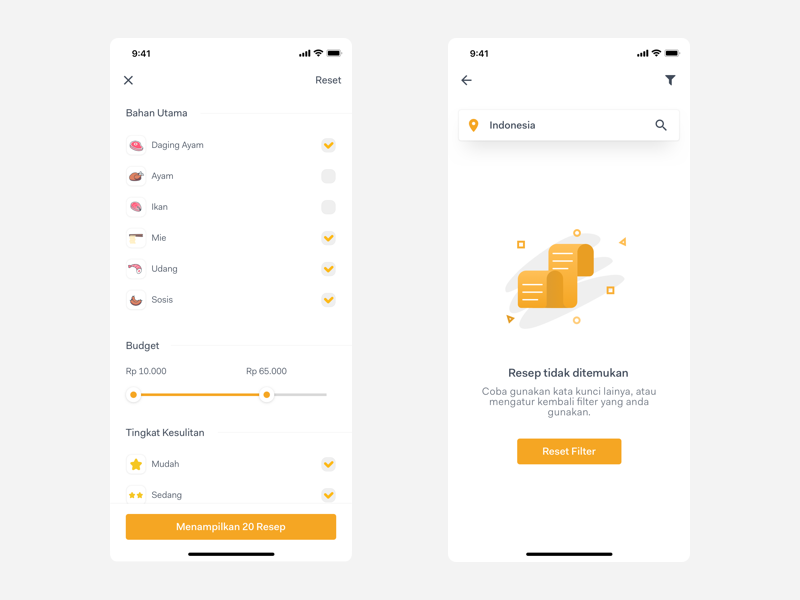 Filter And Empty State By Setyono Dwi On Dribbble 