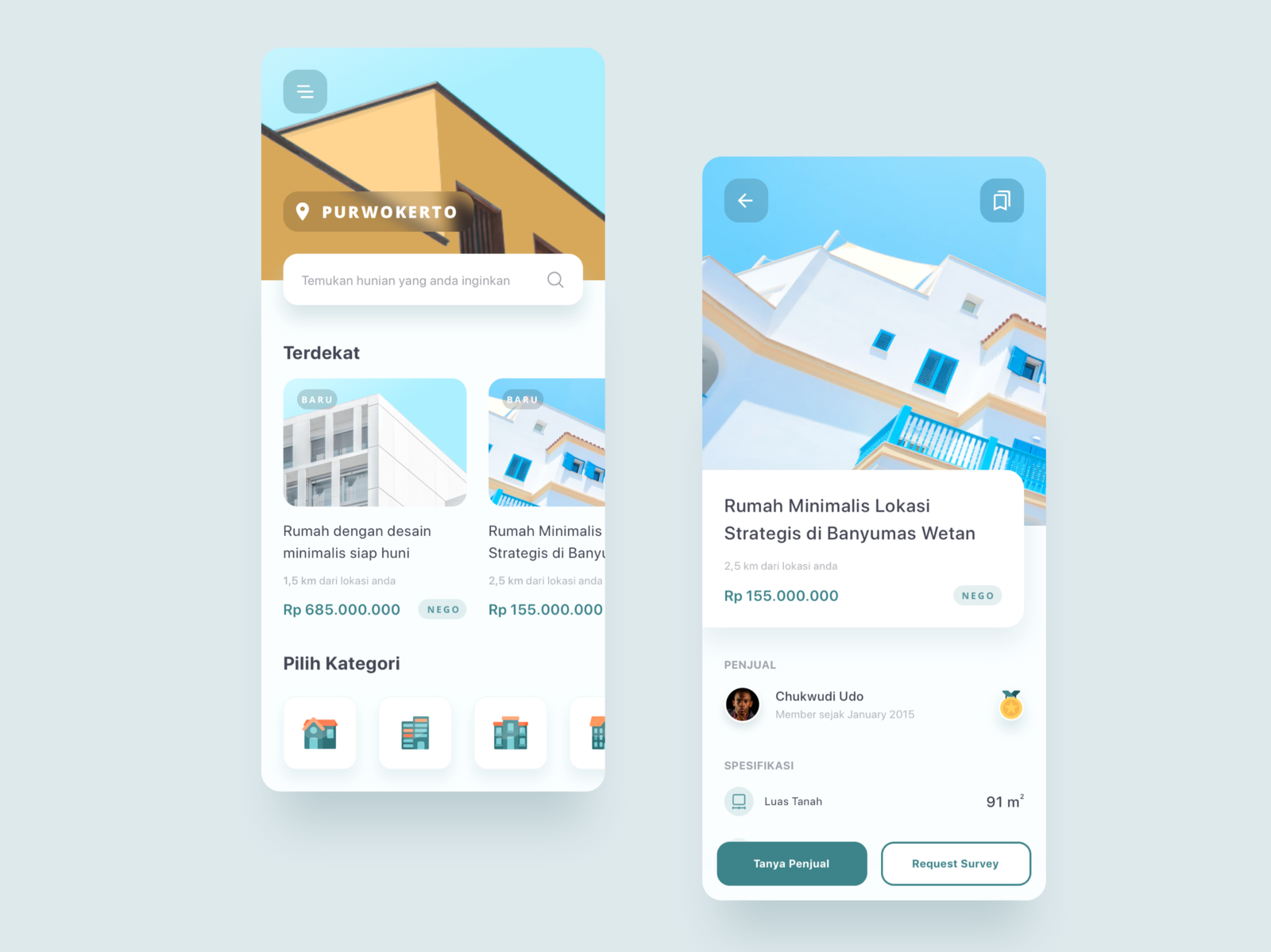 House Finder - Mobile App Exploration by Setyono Dwi for Agensip UI UX ...