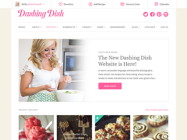 New Dashing Dish Website by Sean Farrell on Dribbble