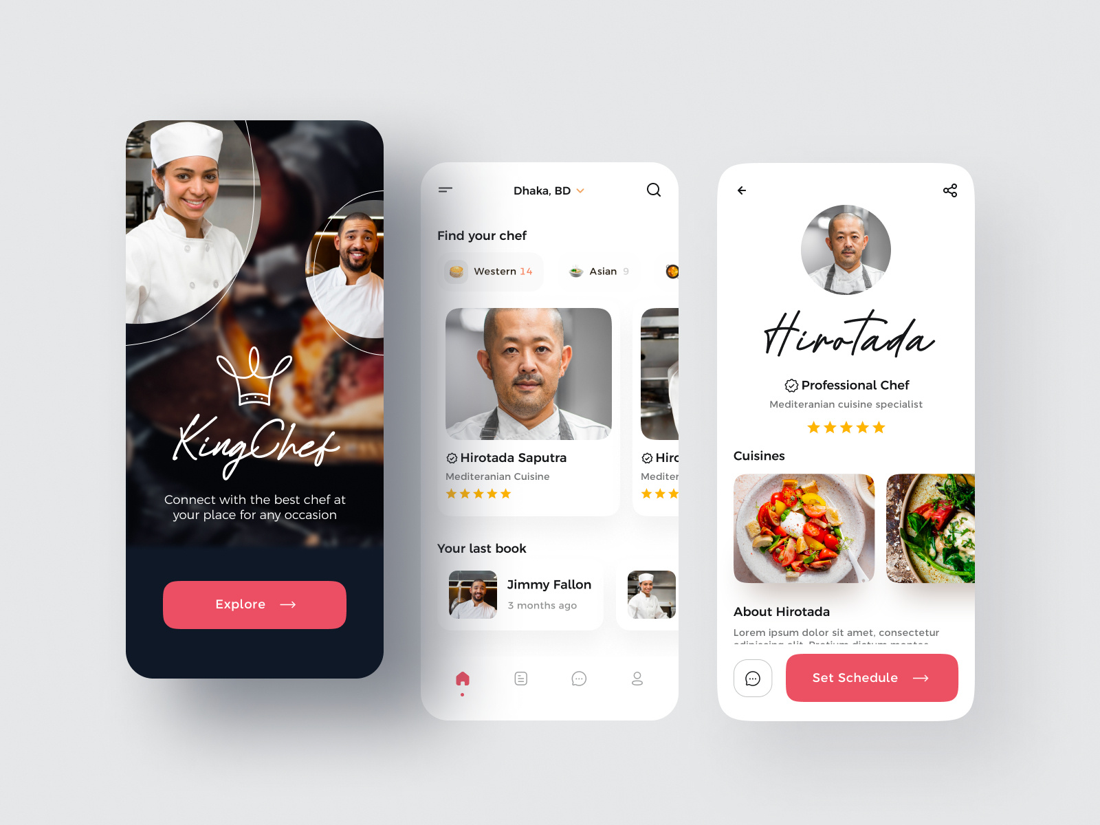 Chef Booking App by Bobby Saputra on Dribbble
