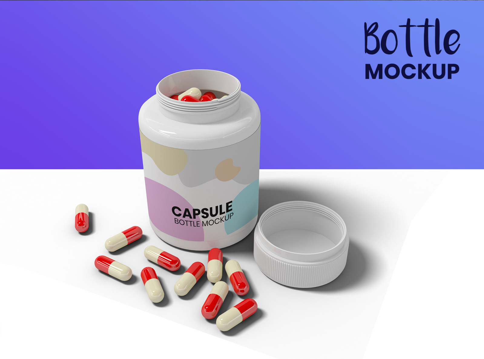 Capsule Bottle Mockup by VictorThemes on Dribbble