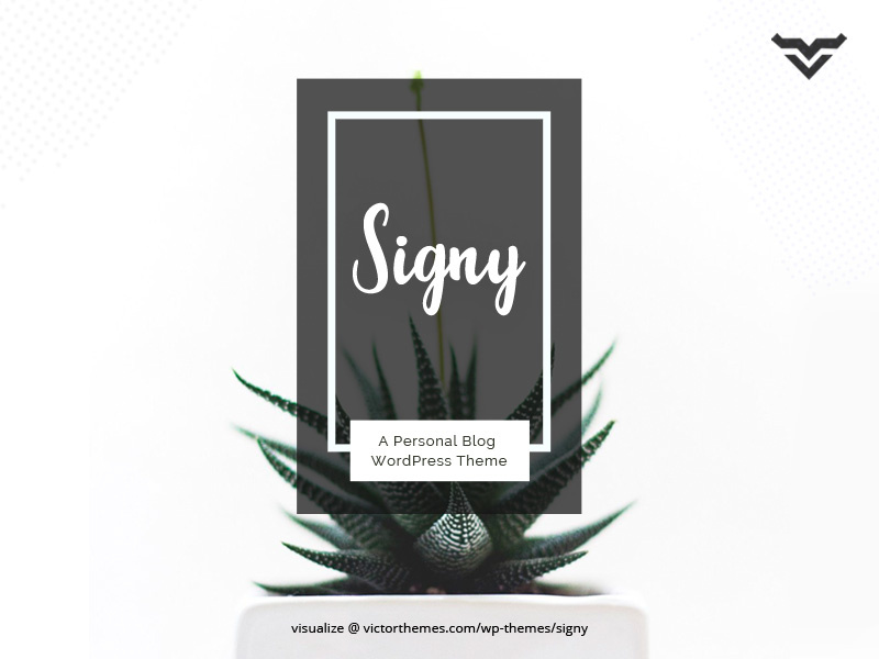 Signy A Personal Blog WordPress Theme by VictorThemes on Dribbble
