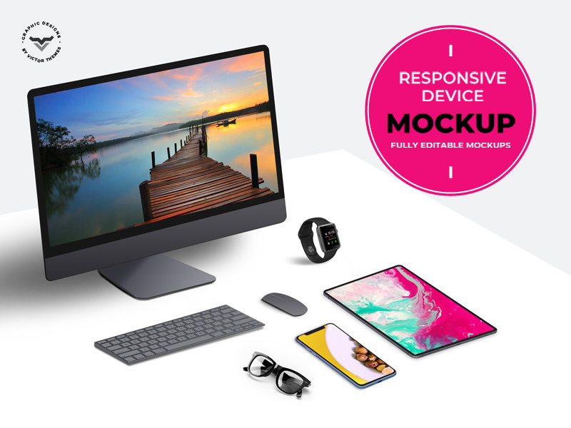 Responsive Devices Mockups by VictorThemes on Dribbble