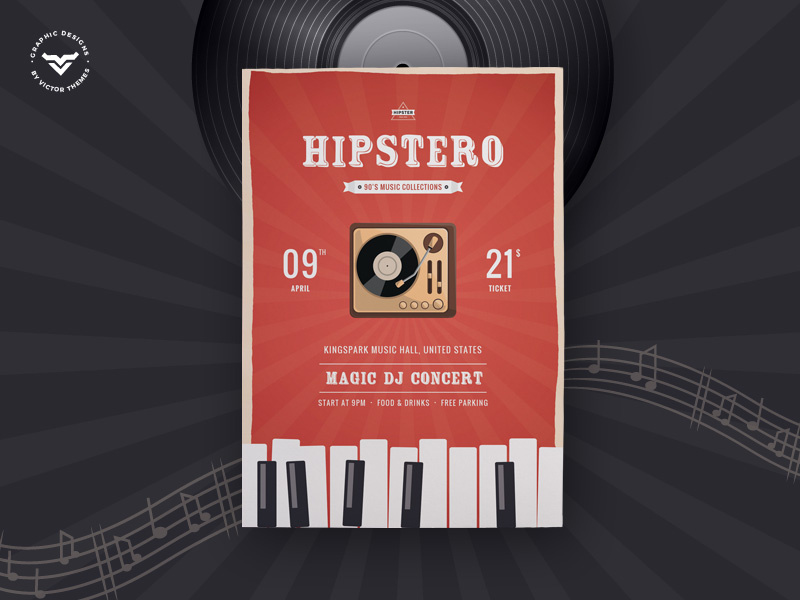 Music Flyer Template by VictorThemes on Dribbble