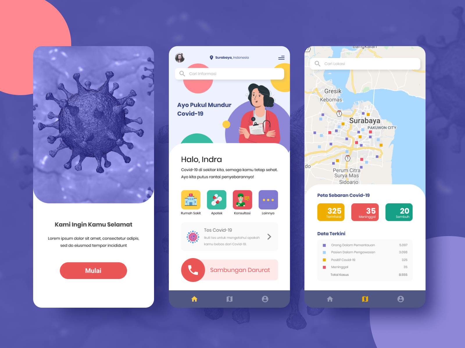 Coronavirus App by Subagus Indra on Dribbble