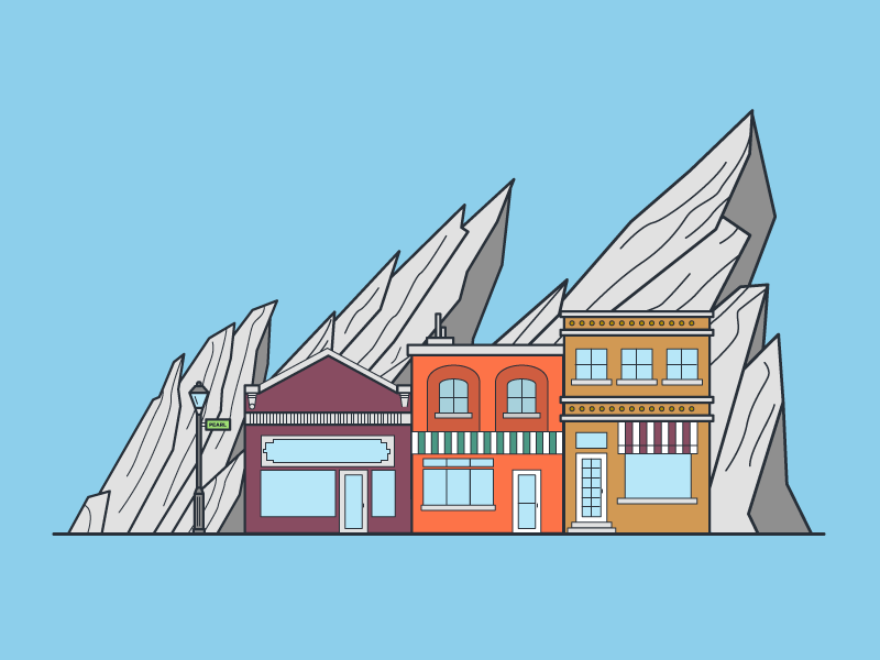 Boulder Illustration by Taylor Schlabach on Dribbble