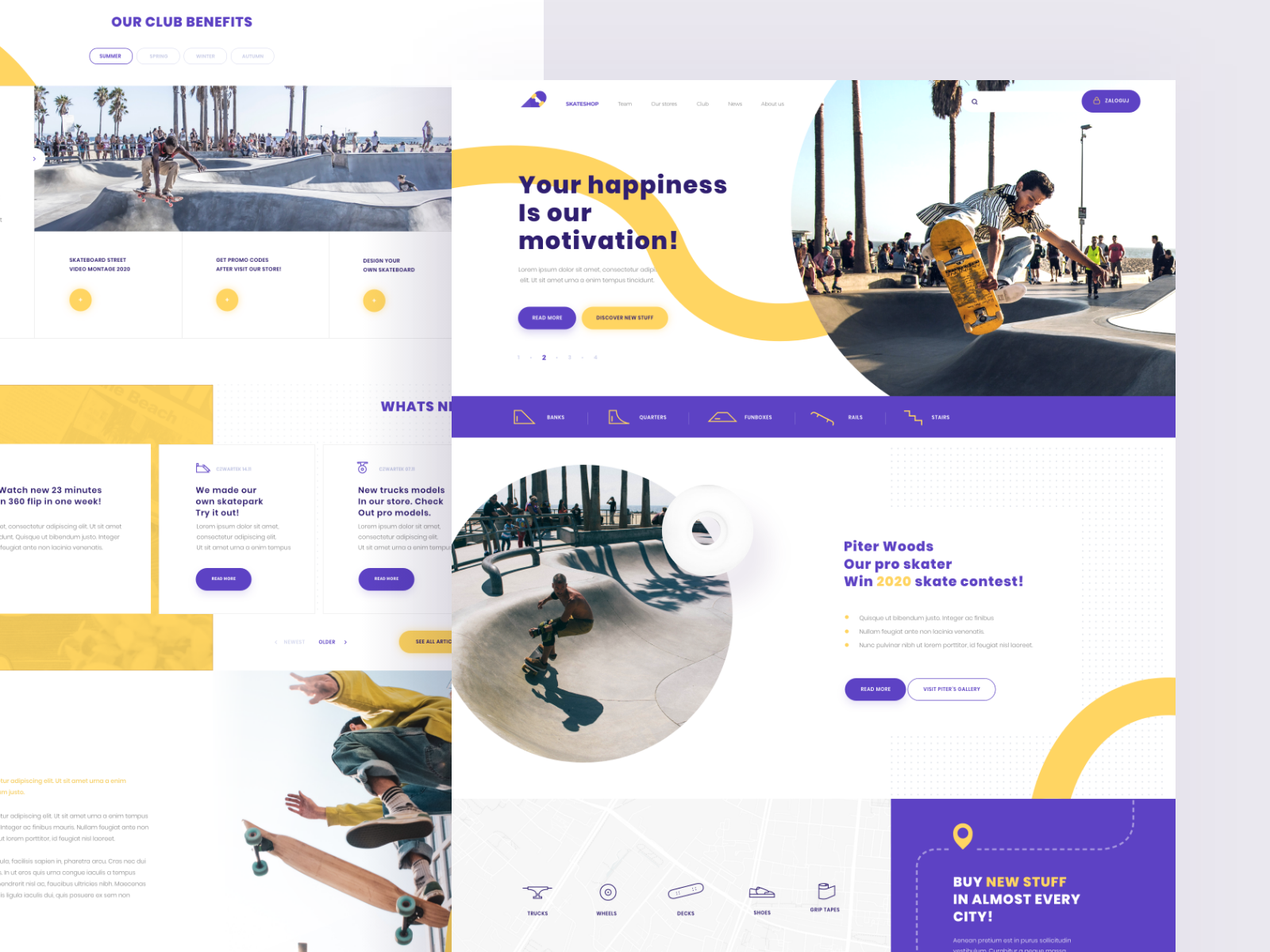 Skateboard website concept by Piotr Goik on Dribbble