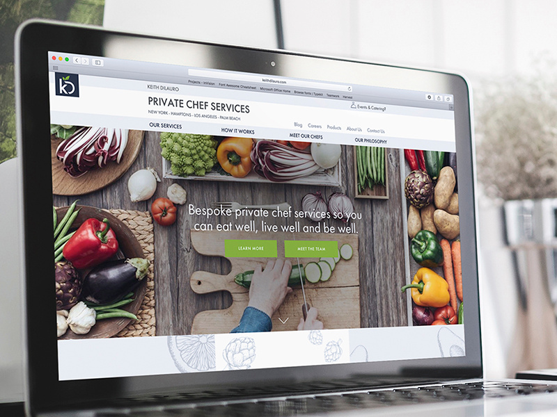 Private Chef Services Website by Alex Dimicco for Look North Inc on ...
