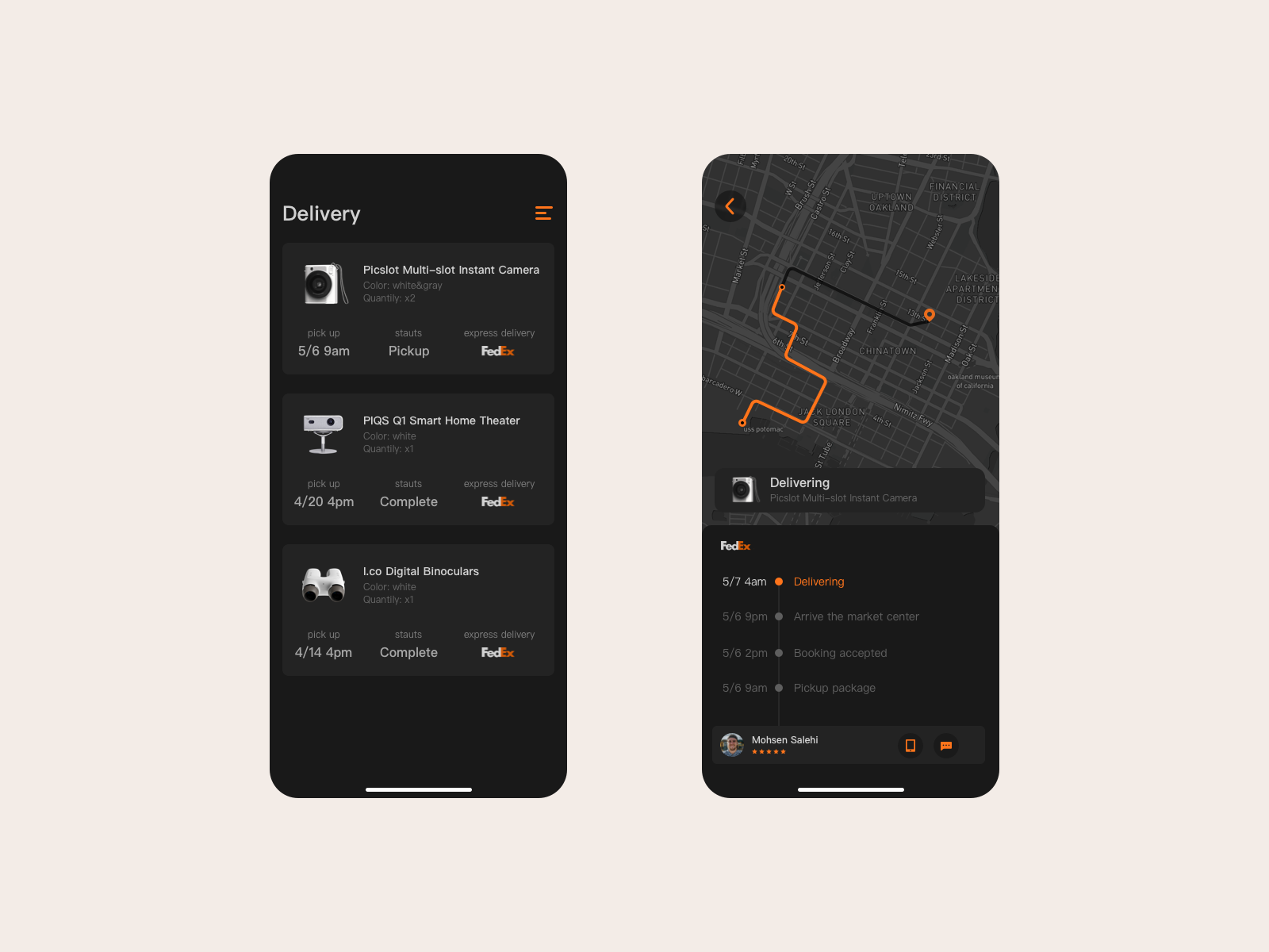 Delivery check UI by mathilda on Dribbble