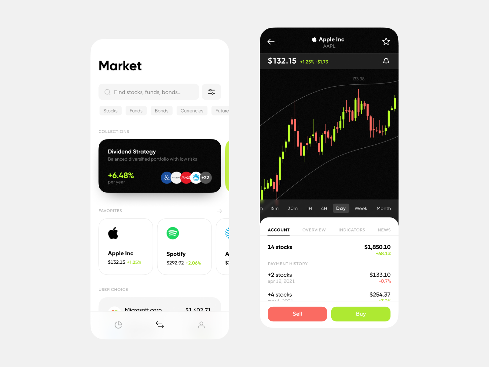 Stock Trading App Concept by Conceptzilla on Dribbble