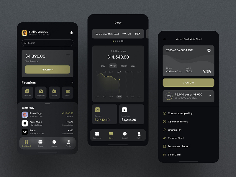 CashMate Finance Management App by Conceptzilla on Dribbble