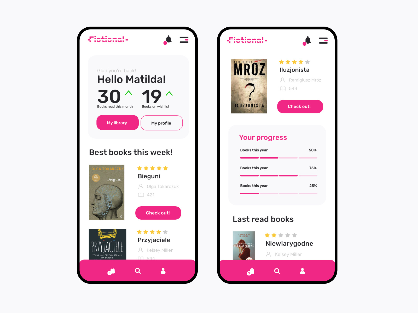 Daily UI #8 Online Library Mobile by Mikołaj Gałęziowski 🌵 on Dribbble