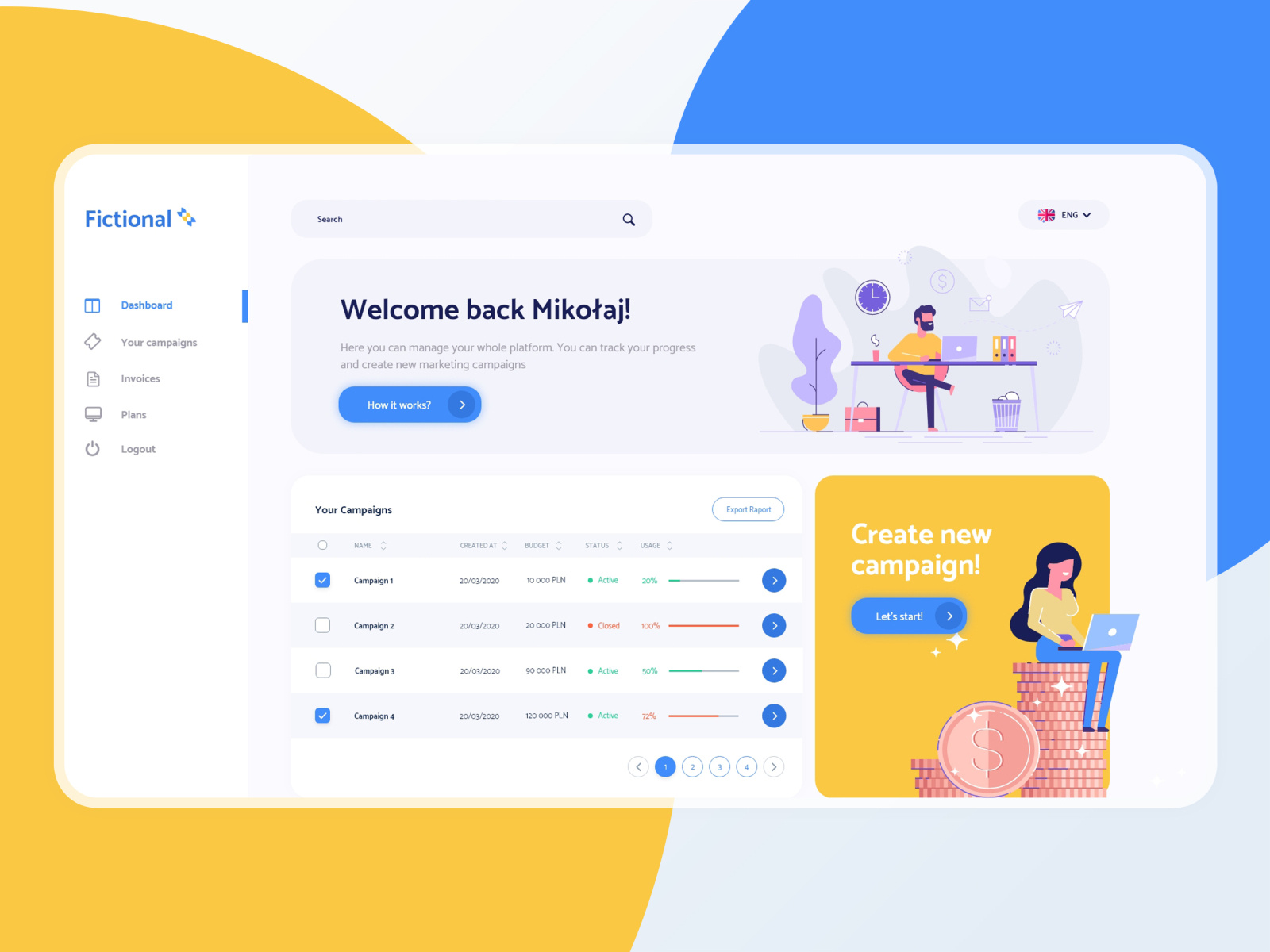Daily UI #25 Marketing Campaigns Dashboard by Mikołaj Gałęziowski 🌵 on ...