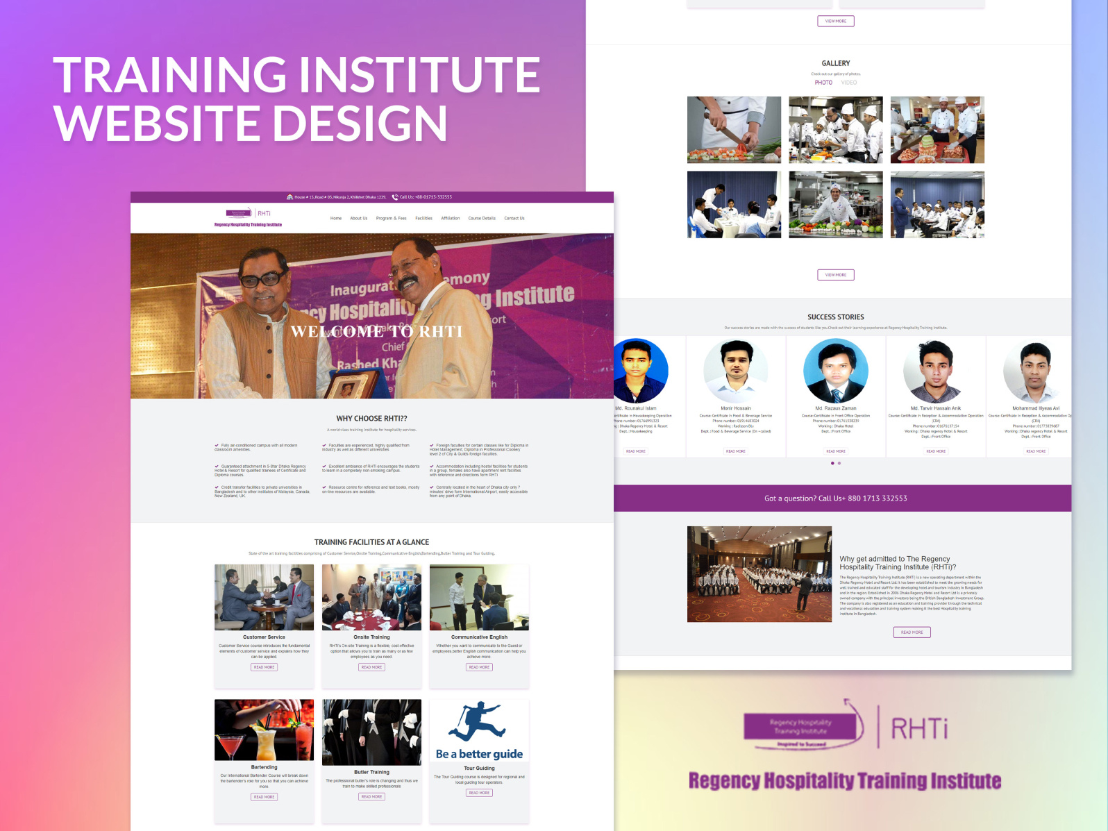 RHTI - Training Institute Website Design by Oalid Talukder on Dribbble