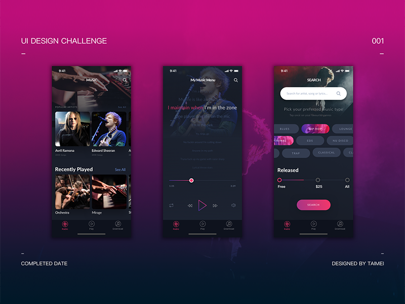 UI_practice by vanessa_tai on Dribbble