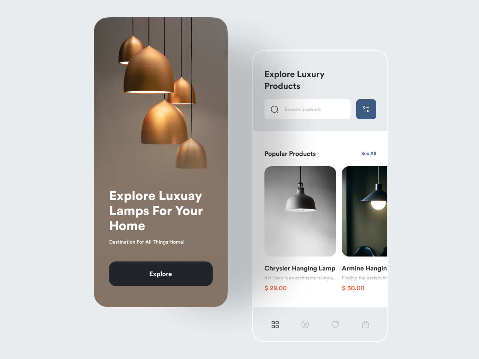 Lamp 🪔 Shopping App by Arun PP on Dribbble