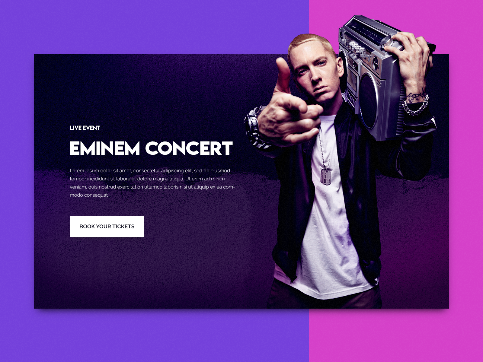 Eminem Concert Concept UI by George V. on Dribbble