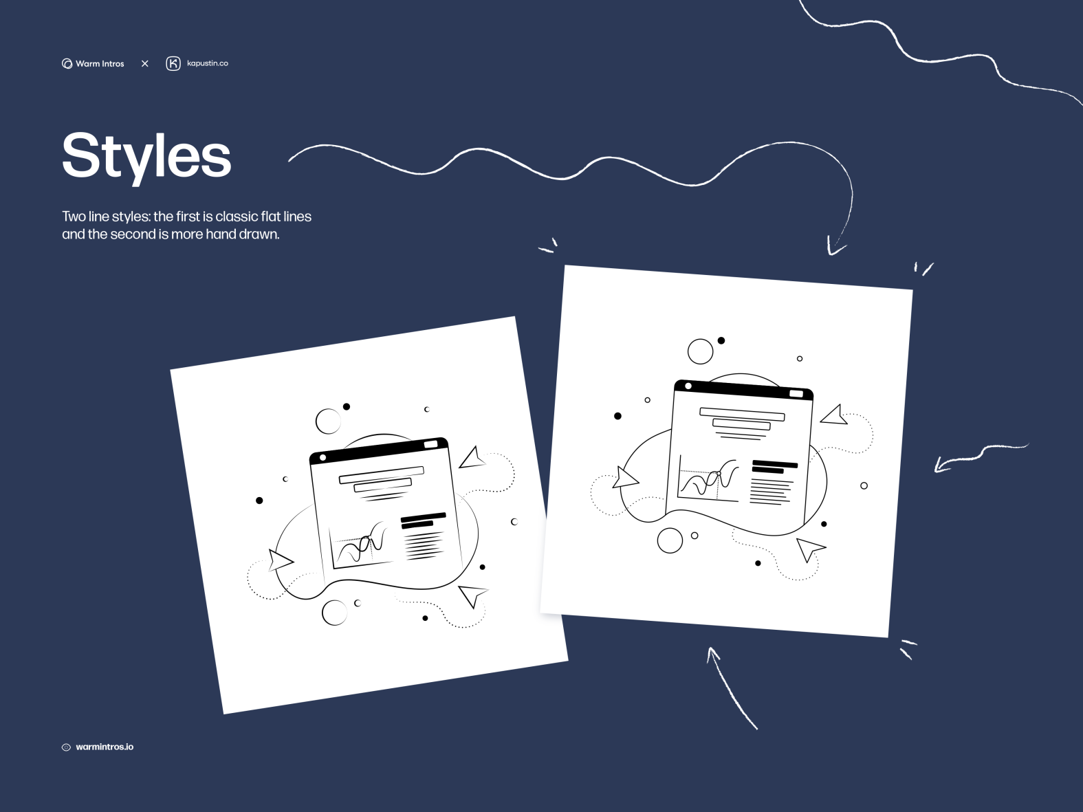 Two line styles by Igor Kapustin 🇺🇦 for kapustin studio 🇺🇦 on Dribbble