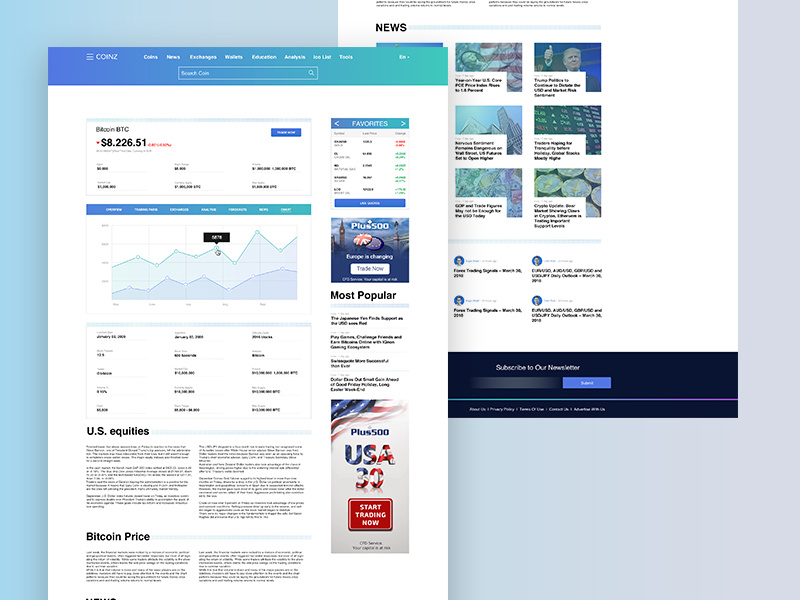 Financial Website Overview Page UI by Ruben Karapetyan on Dribbble