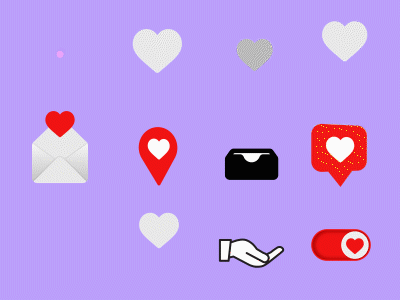 Heart Reaction Collection by DxTree on Dribbble
