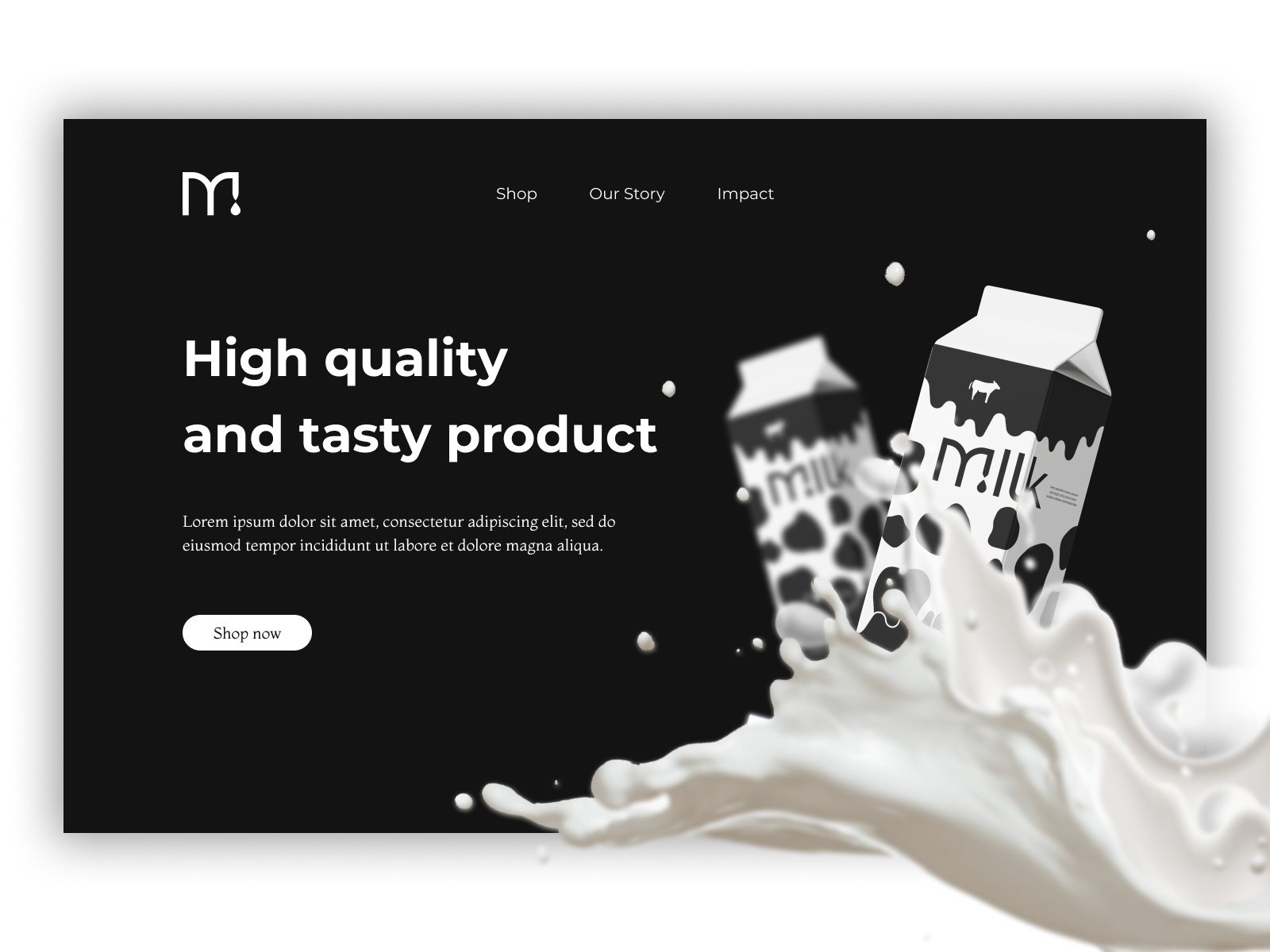 Web design. The dark side of milk by Macovey on Dribbble