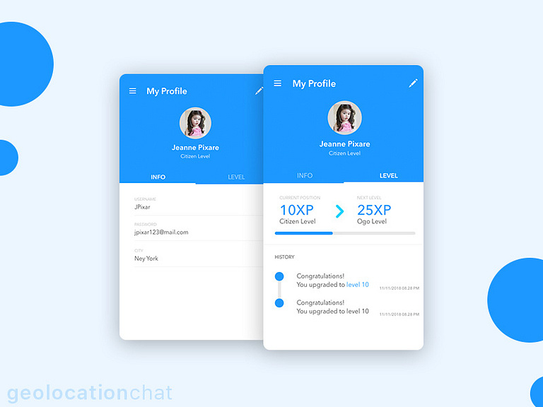 Profile Screen by Angelia Wijaya on Dribbble