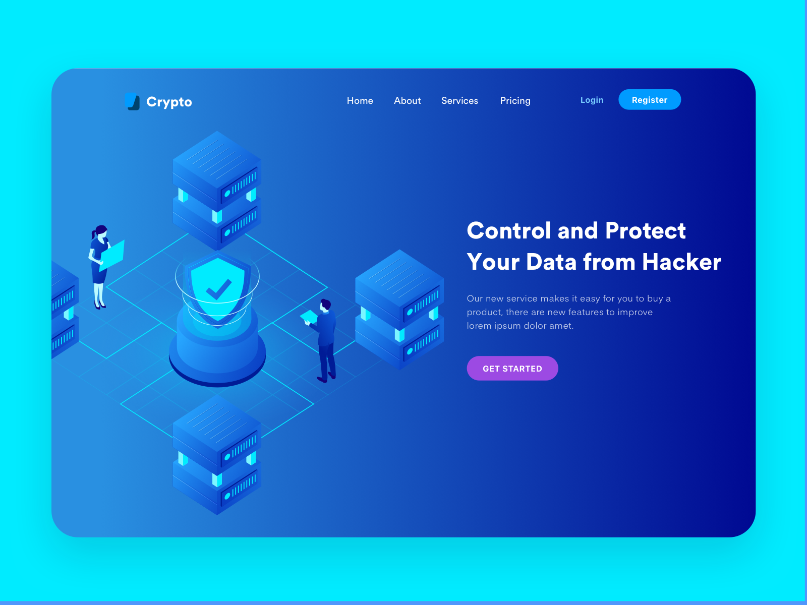 Data Security Desktop Header Illustration by Geovanni for Designspace ...