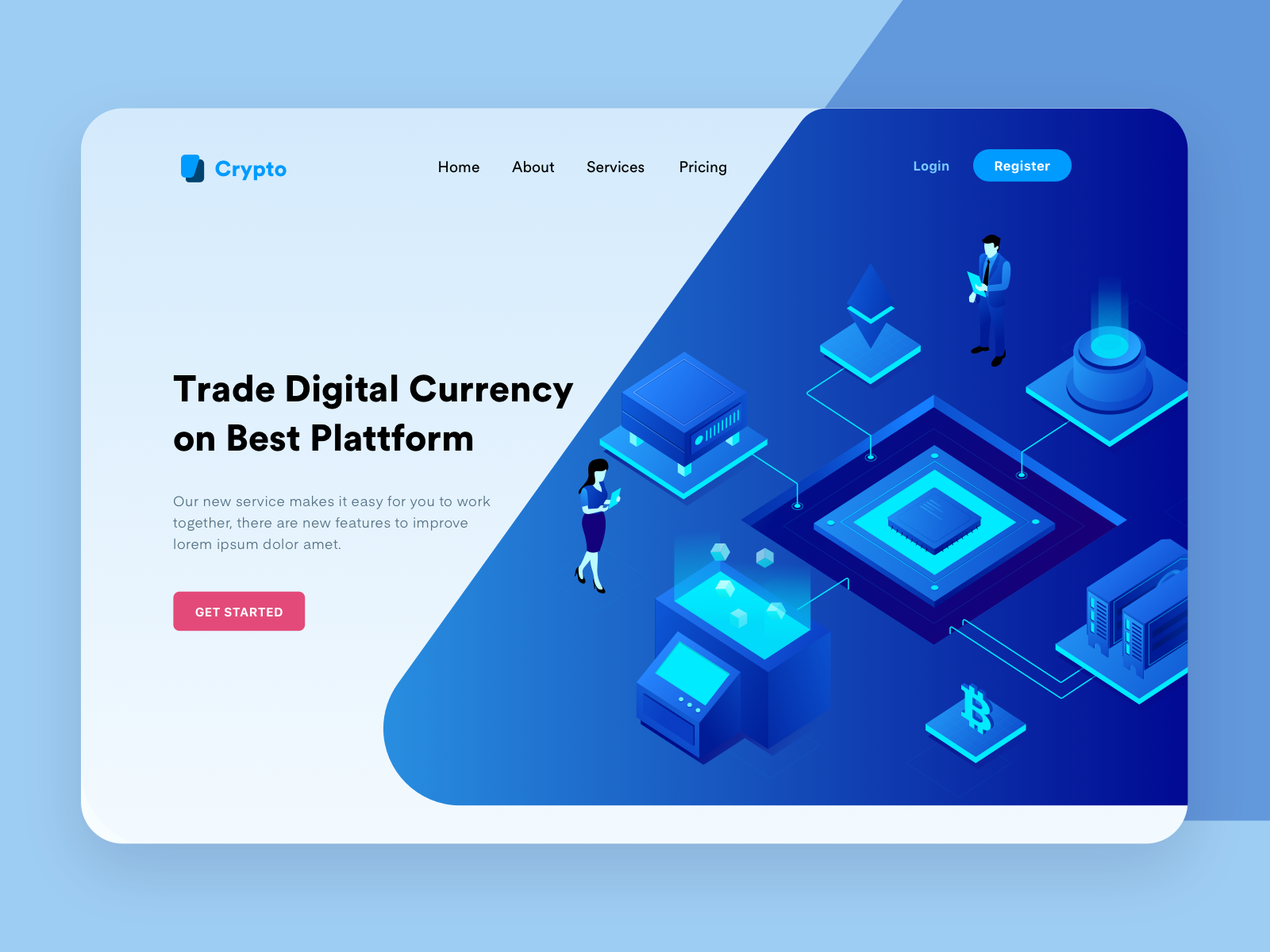 Cryptocurrency Desktop Header Illustration Preview2x by Geovanni for ...