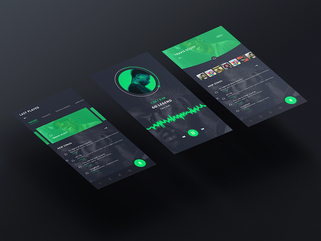 Spotify UI designs, themes, templates and downloadable graphic elements ...