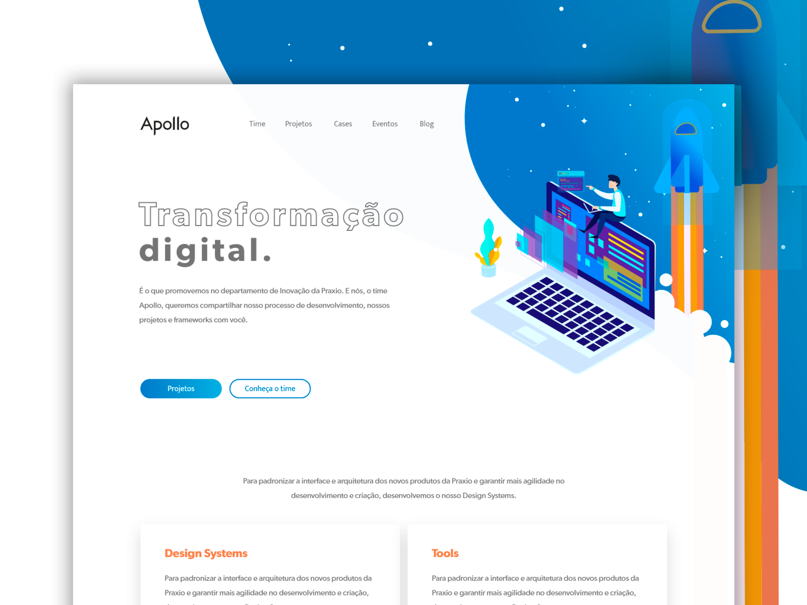 Site Apollo by Maitê Troleze on Dribbble
