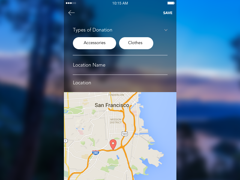 Map Form - iOS Design by Ch Ray on Dribbble