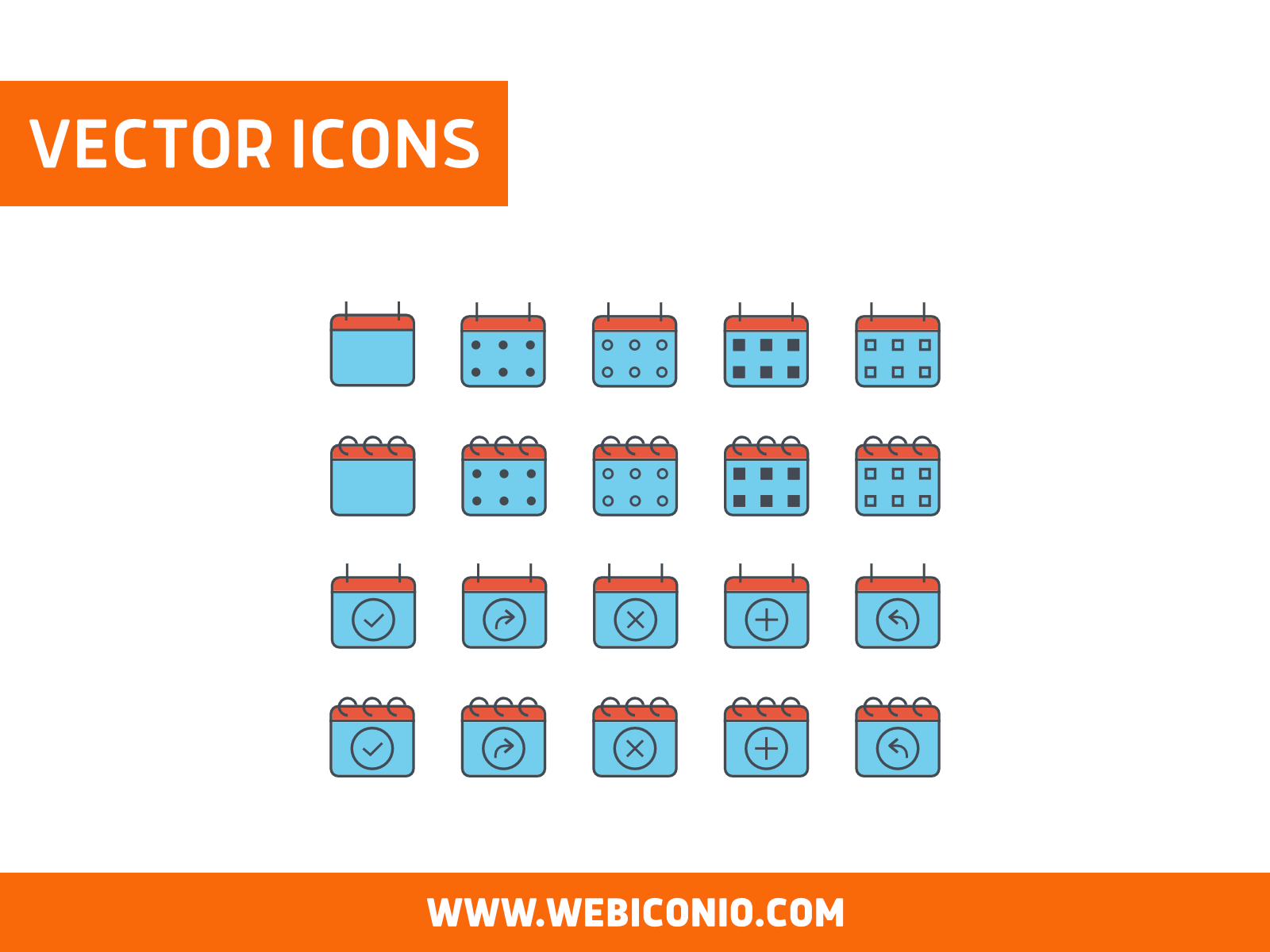 Vector calendar icons by NERYX on Dribbble