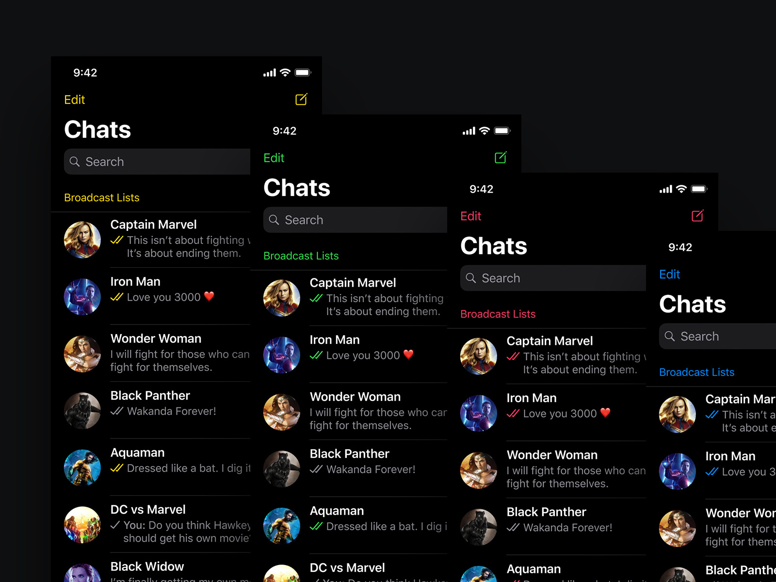 Dark Mode For WhatsApp On IOS Color Variations By Chethan KVS On Dribbble dark-mode-for-whatsapp-on-ios-color-variations-by-chethan-kvs-on-dribbble