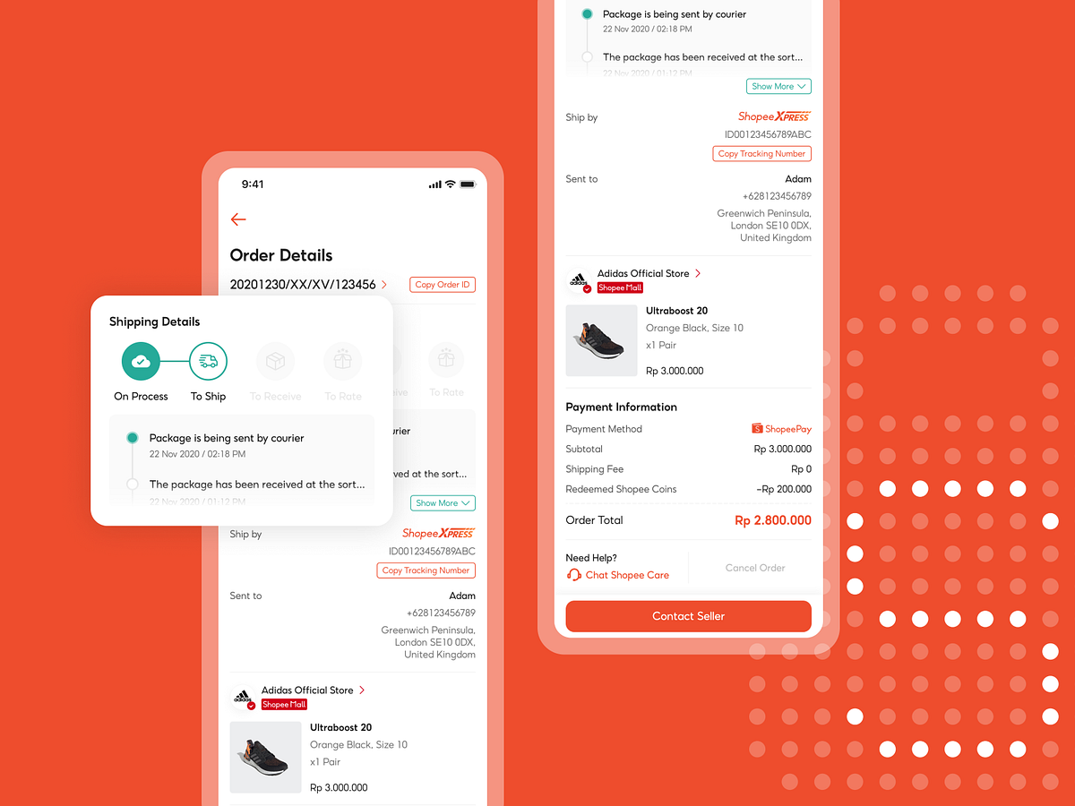 Shopee - Order Details by Adam Rivaldi on Dribbble