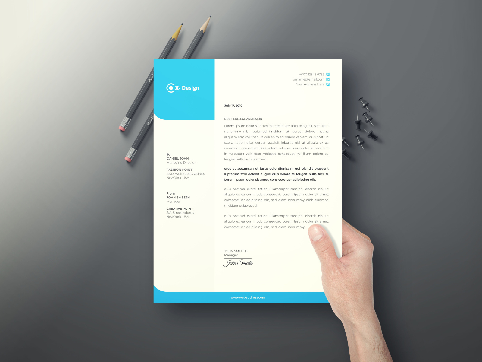Creative Letterhead Template Business Letterhead Template By Vector 