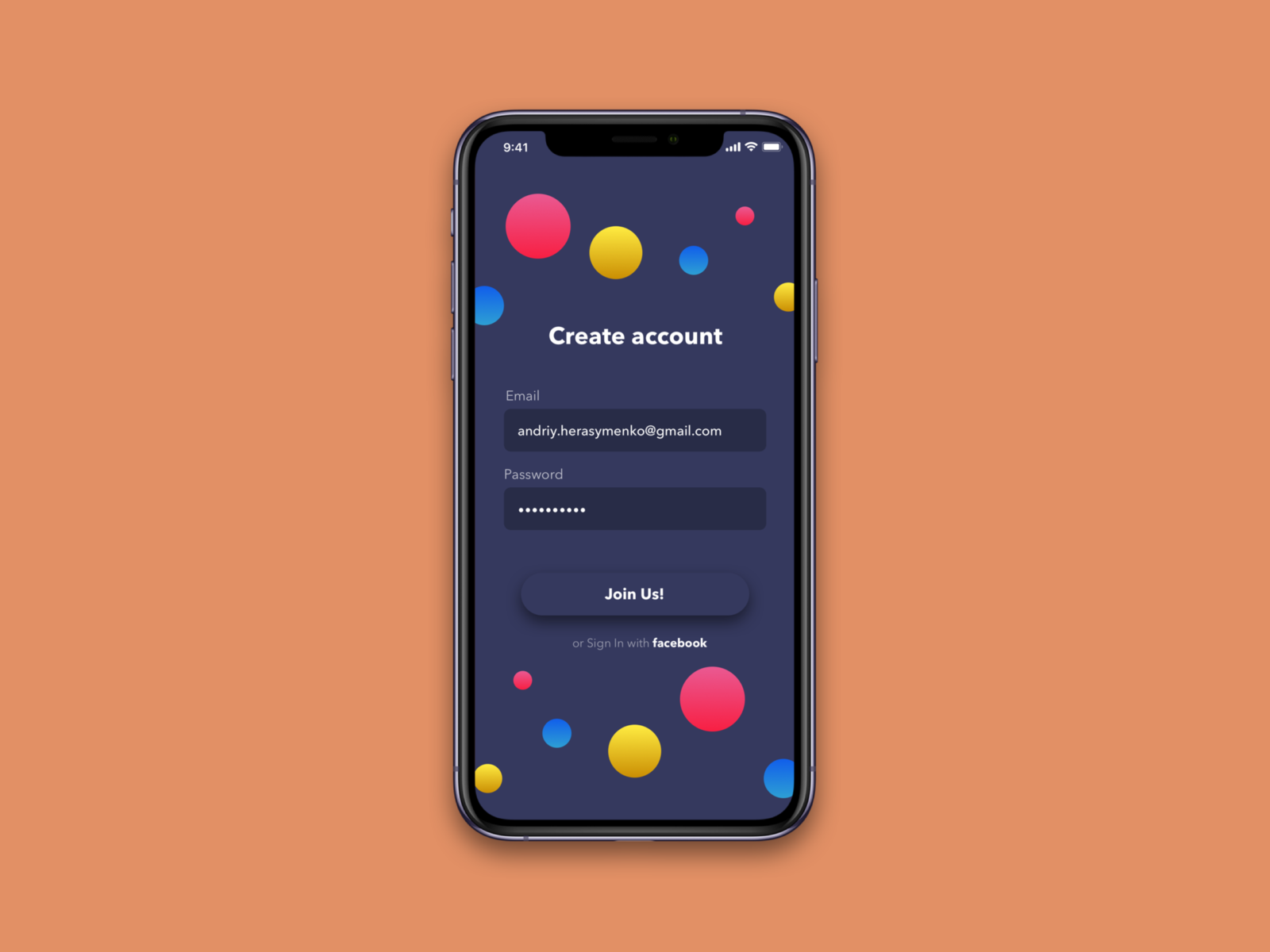 Create Account by Andriy Herasymenko on Dribbble