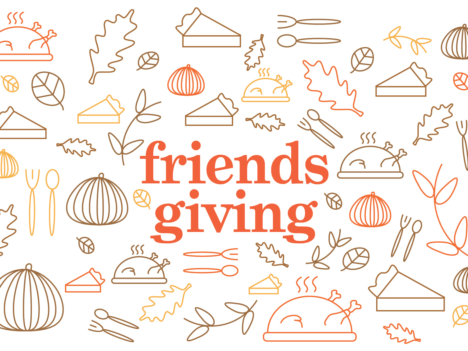 Friendsgiving Event Branding by Kaitlyn Fellows on Dribbble
