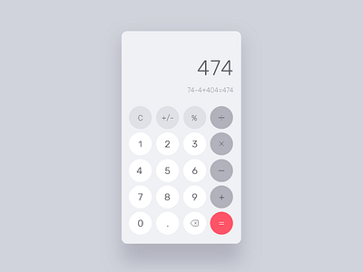 Daily UI #004 Calculator by Maria Kovalevich on Dribbble