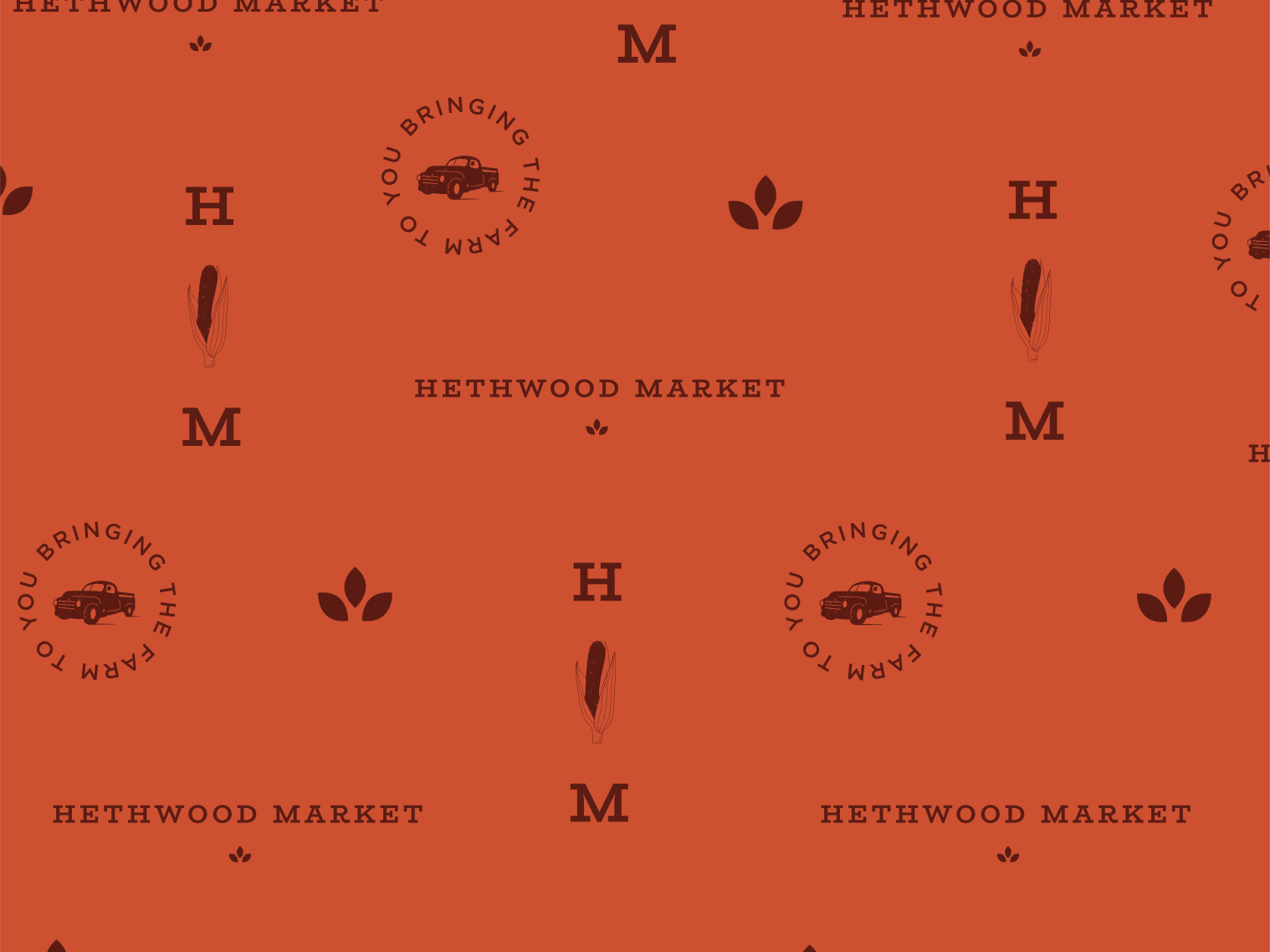 Hethwood Market Brand Pattern by Caroline Snodgrass on Dribbble